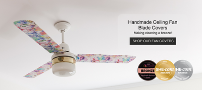 Fan Blade Covers - Fabric - Slip-on - Handmade in Australia