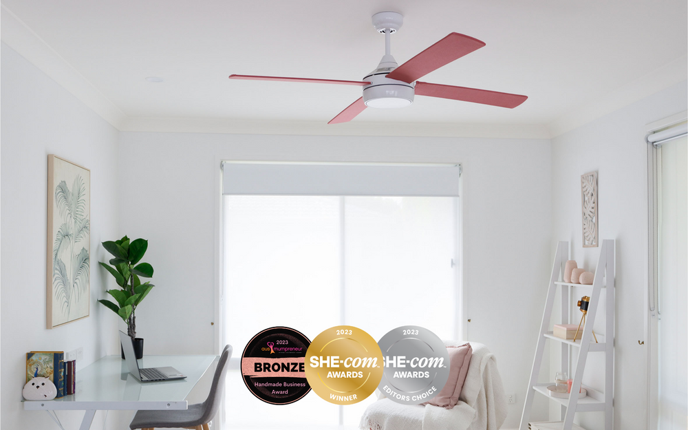 Fan Blade Covers - Fabric - Slip-on - Handmade in Australia